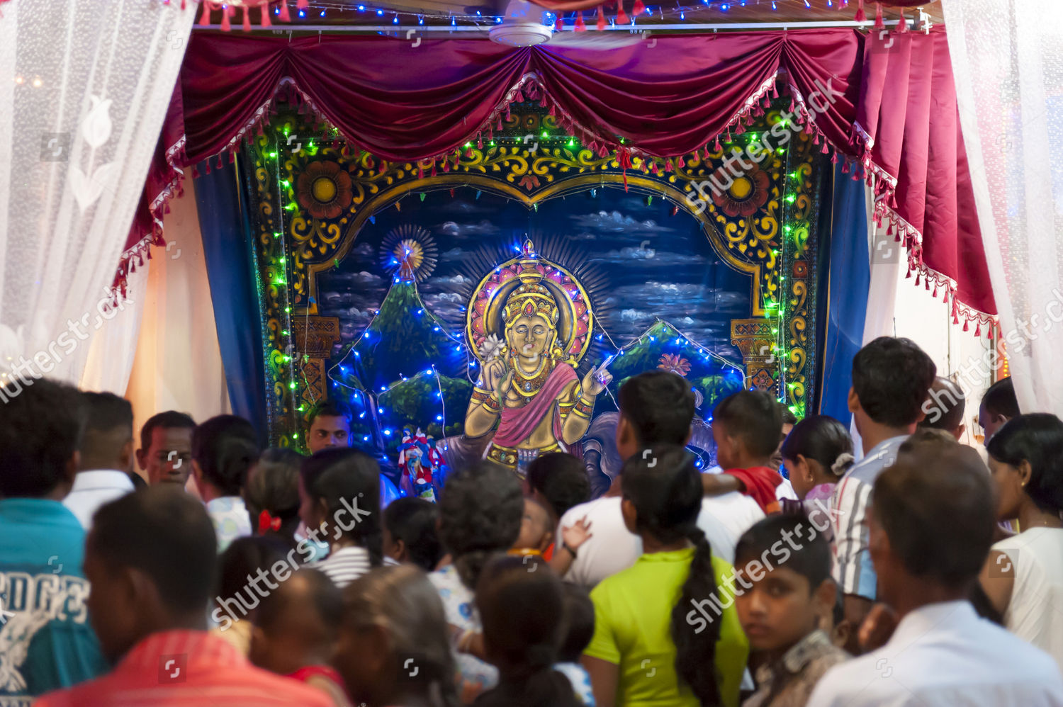 Worshipping Hindus Hindu Shrine Image Deity Editorial Stock Photo ...