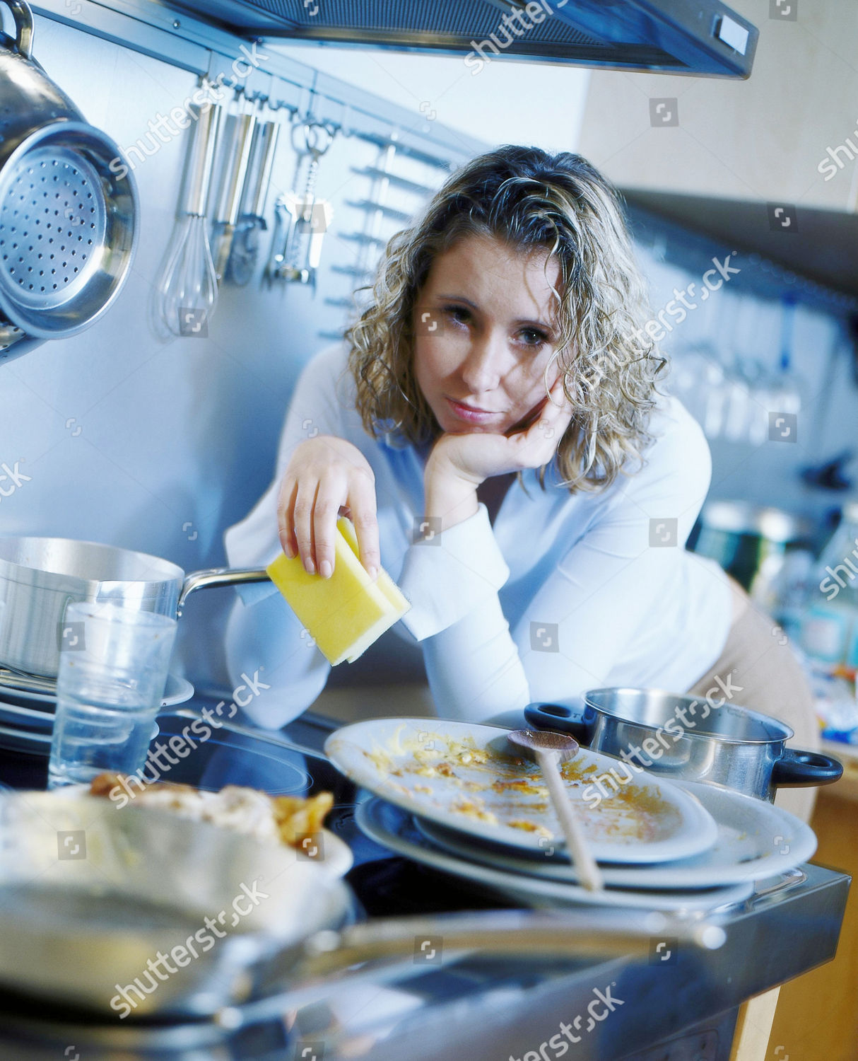 Model Released Annoyed Woman Holding Sponge Editorial Stock Photo - Stock Image | Shutterstock