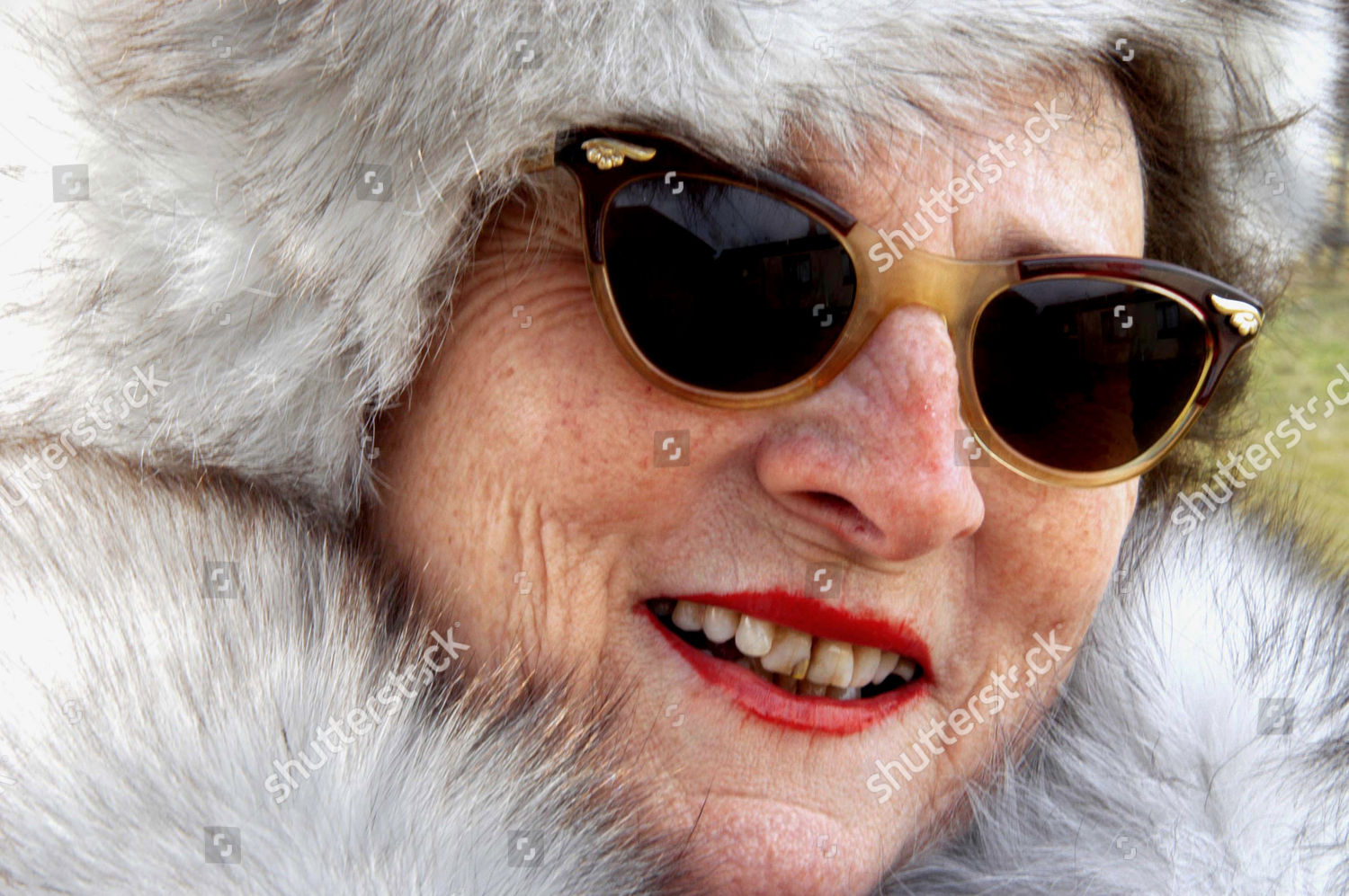 Model Released Old Woman Fur Coat Editorial Stock Photo - Stock Image ...