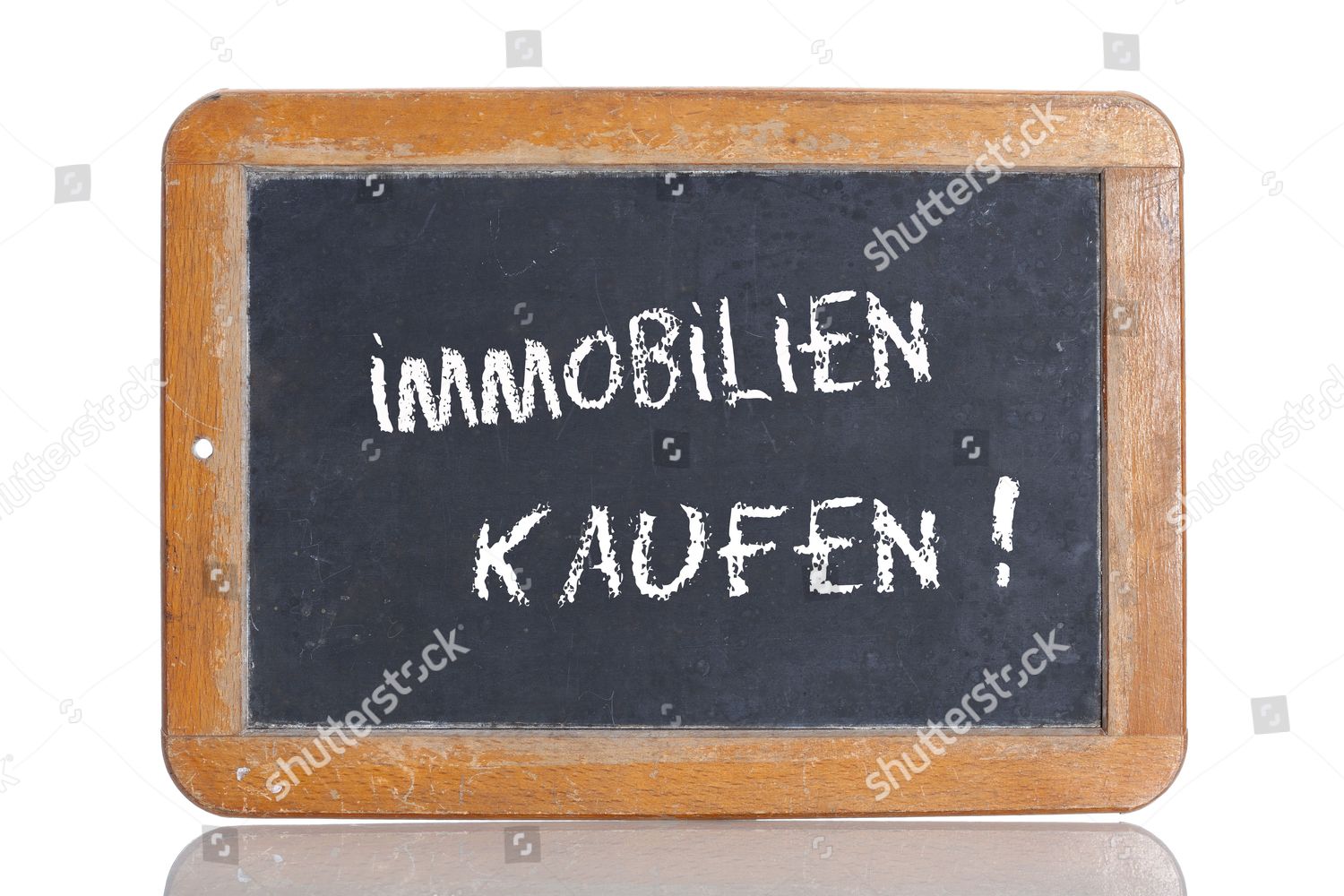 Old Chalkboard Lettering Immobilien Kaufen German Editorial Stock Photo ...