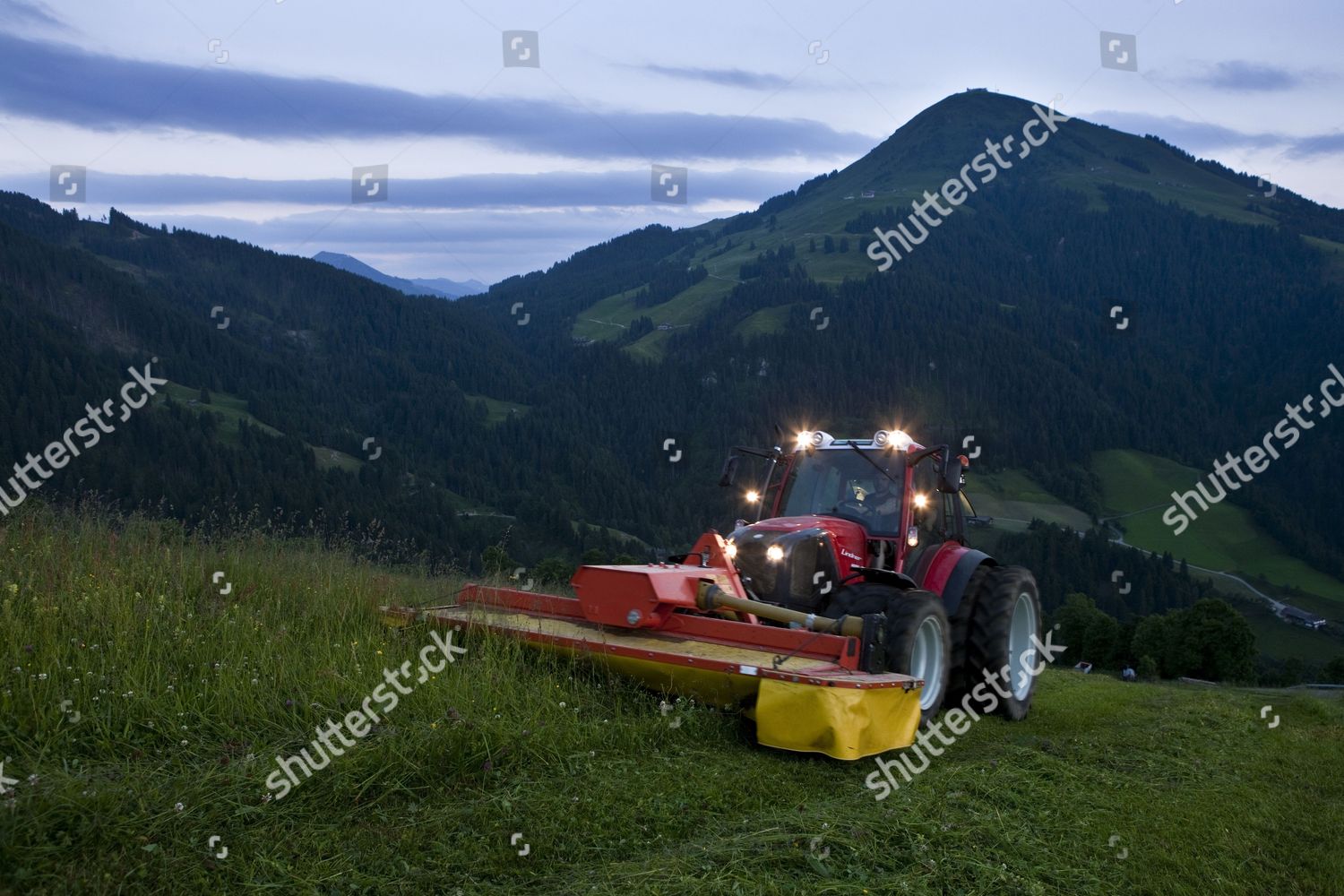 Model Released Tractor Mowing Hay Editorial Stock Photo - Stock Image ...