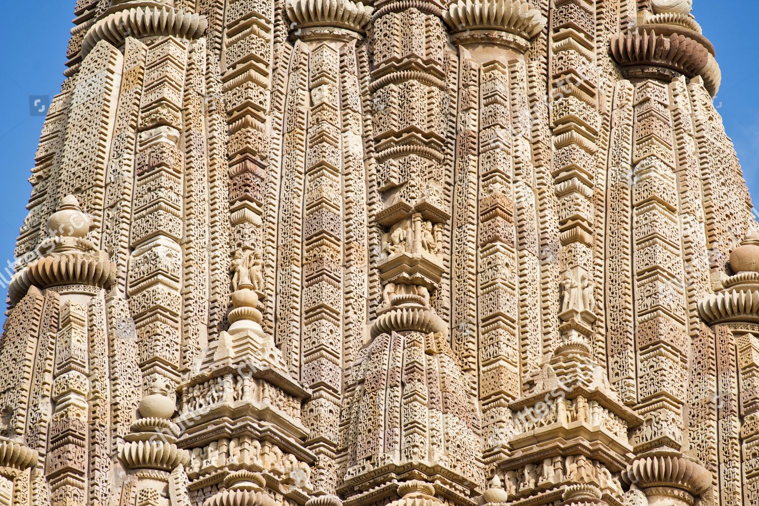 Ornaments On Shikhara Tower Kandariya Mahadeva Editorial Stock Photo ...