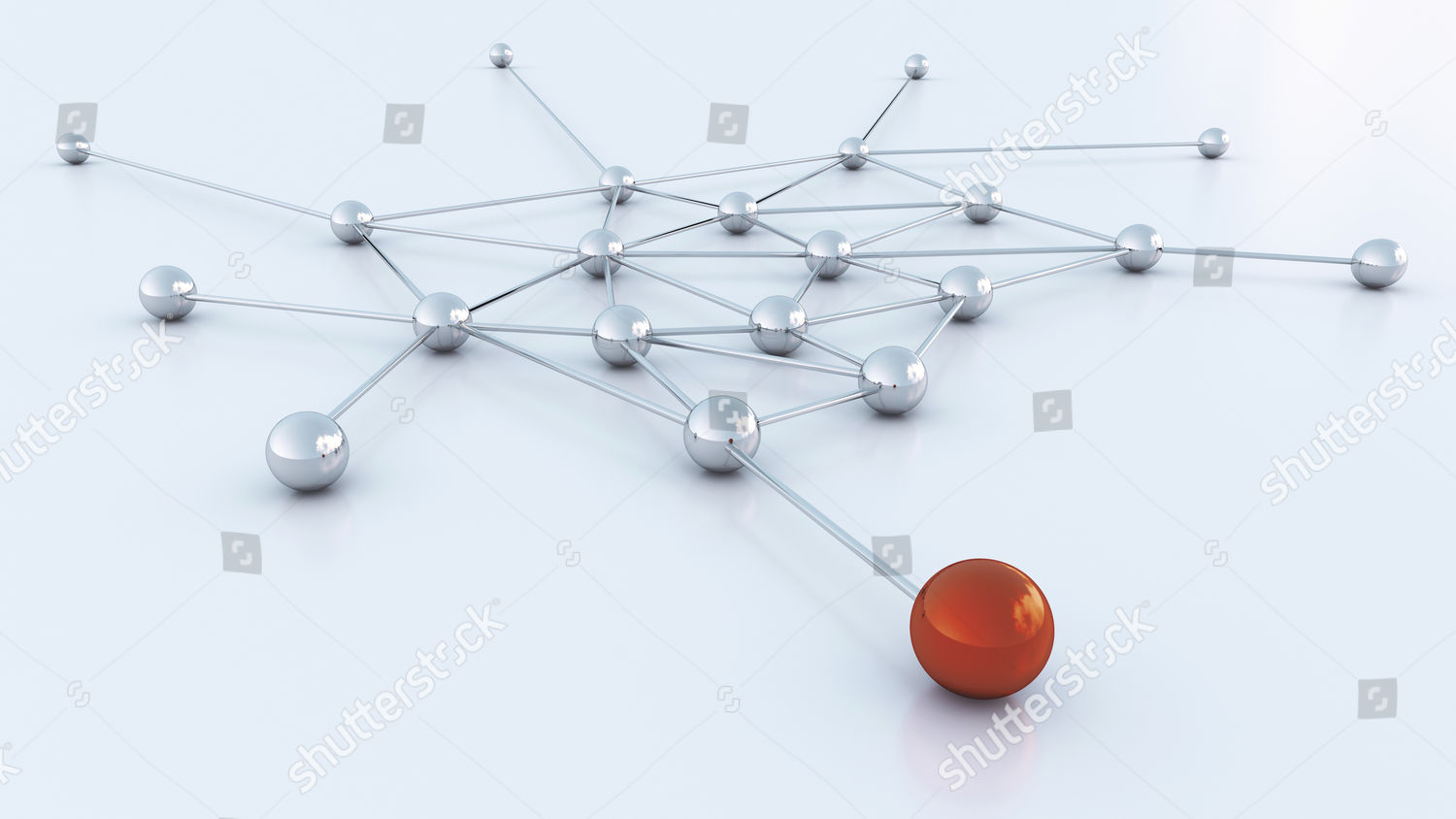 Grid Spheres Network Concept 3d Illustration Editorial Stock Photo ...