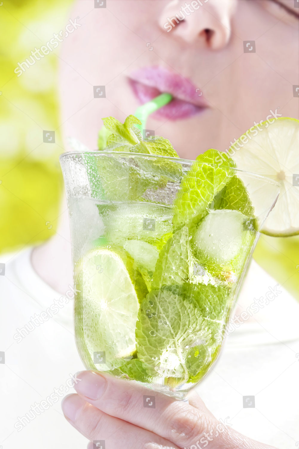 Model Released Woman Drinking Hugo Cocktail Editorial Stock Photo ...