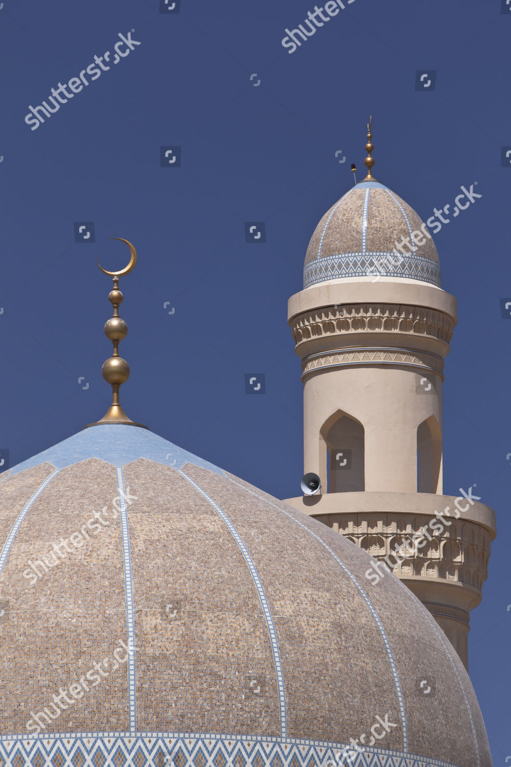 Mosque Golden Crescent Moon Minaret Editorial Stock Photo - Stock Image ...