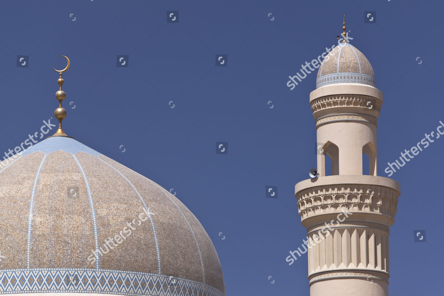 Mosque Golden Crescent Moon Minaret Editorial Stock Photo - Stock Image ...
