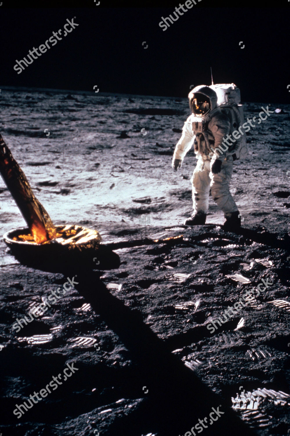 Neil Armstrong On Moons Surface Editorial Stock Photo - Stock Image ...