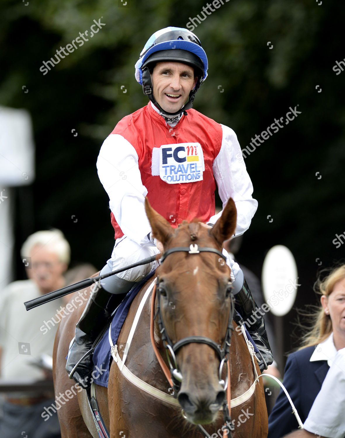Neil Callan Jockey After Winning Newmarketracecourseco Editorial Stock ...