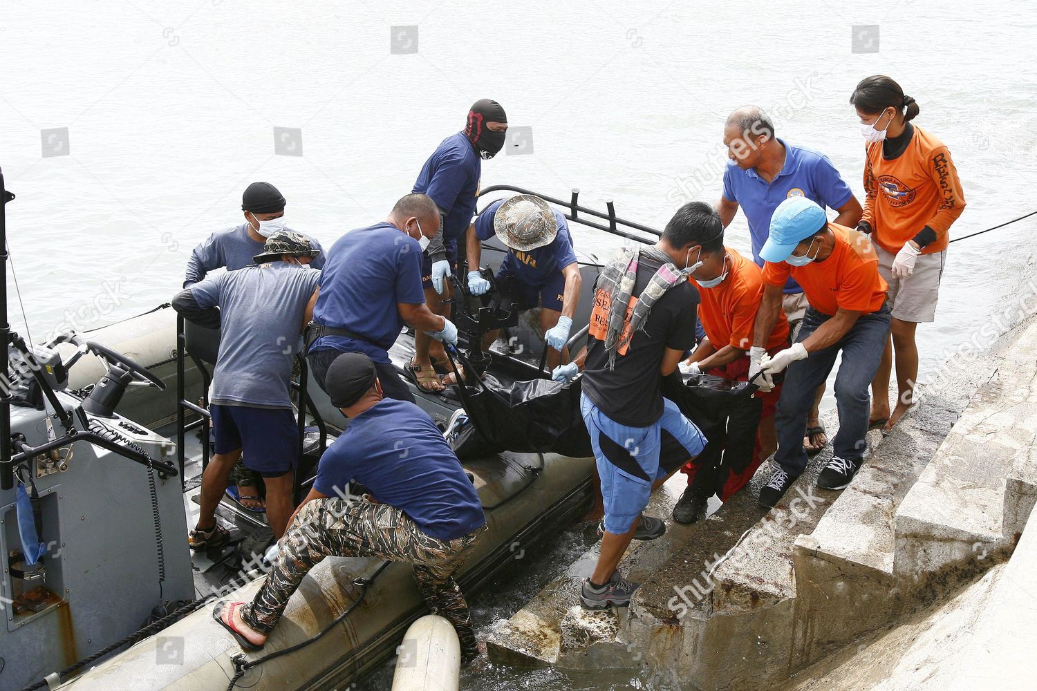 Rescuers Philippine Navy Carry Dead Body Editorial Stock Photo - Stock ...