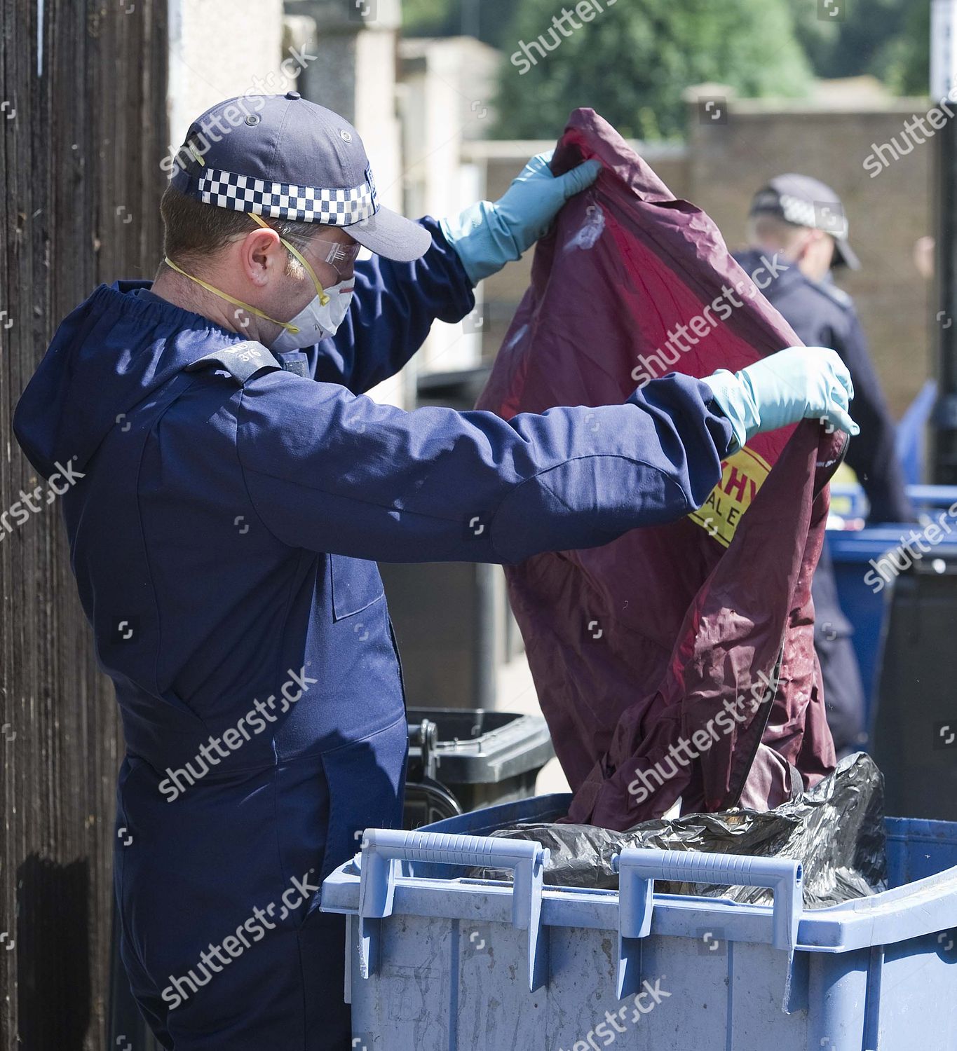 Police Officers Search Bins Next No Editorial Stock Photo - Stock Image ...