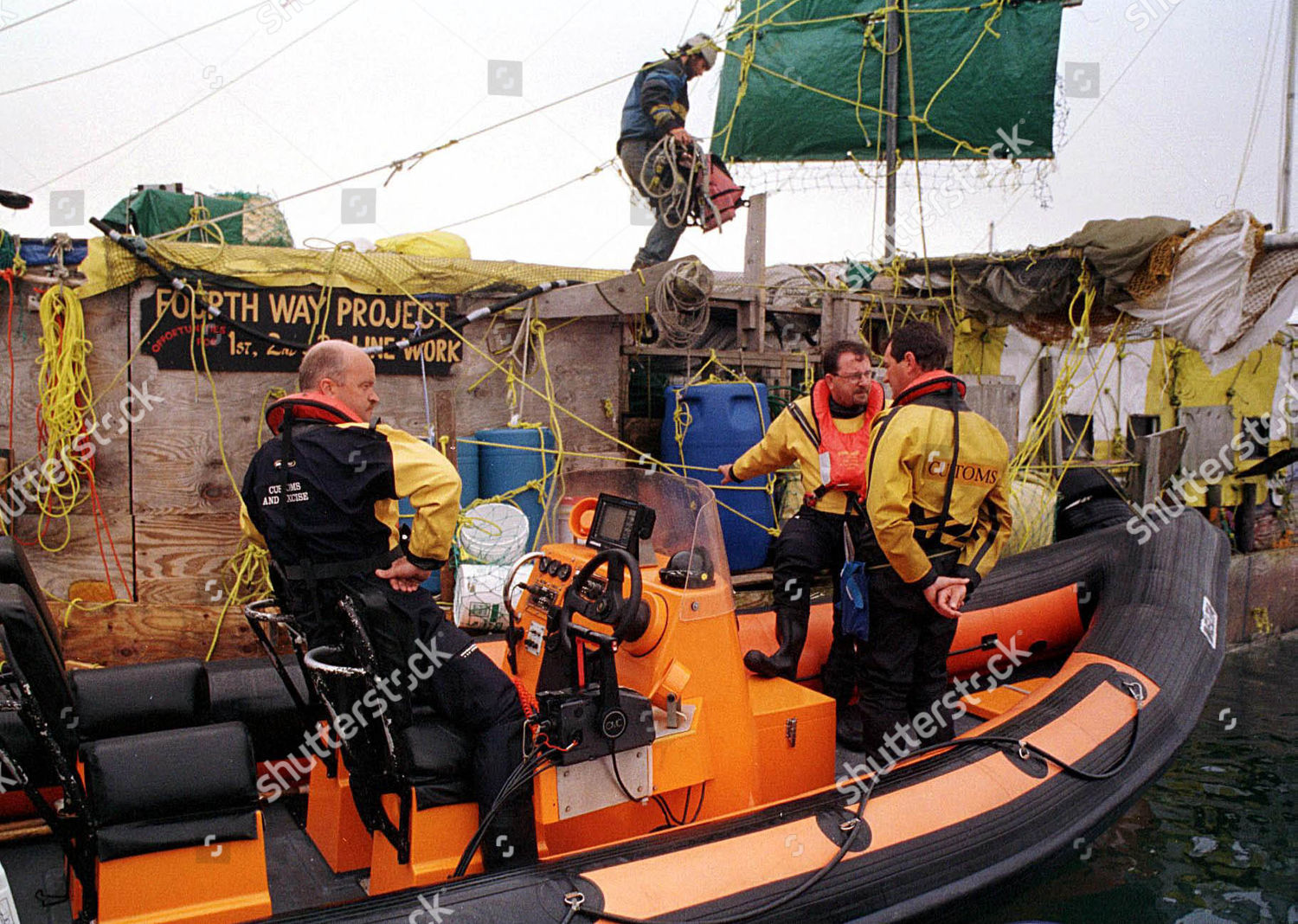 Irish Customs Officals Board Raft Son Editorial Stock Photo - Stock ...