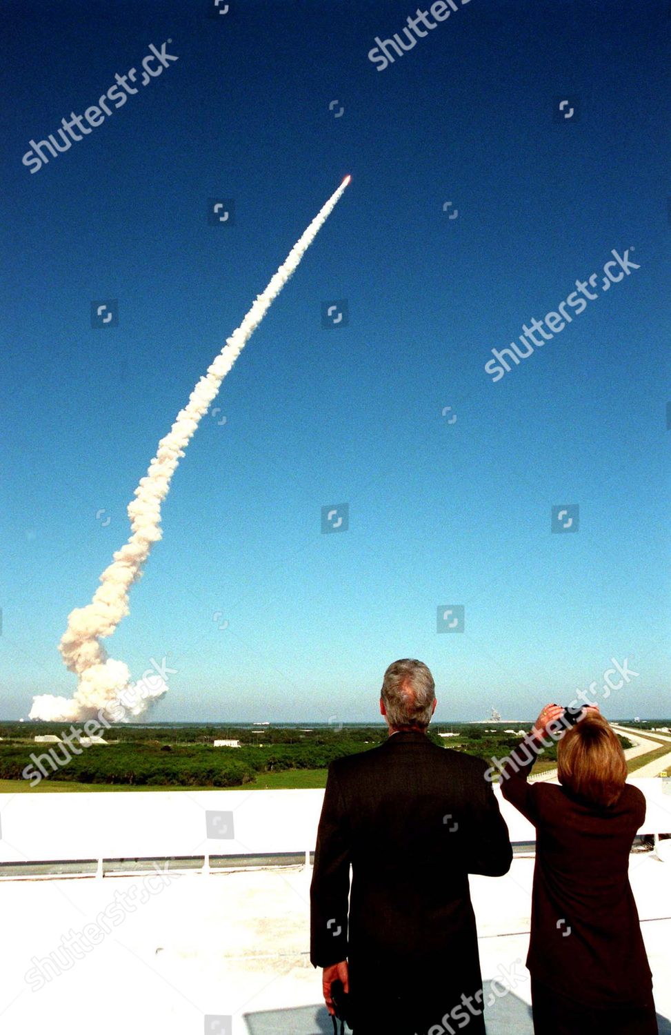 Bill Hillary Clinton Launch Space Shuttle Editorial Stock Photo - Stock ...