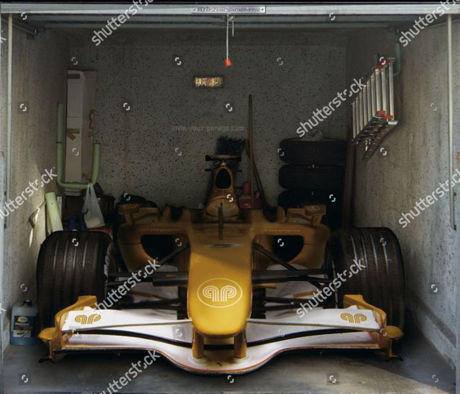 F1 Car Garage Sticker Editorial Stock Photo - Stock Image | Shutterstock
