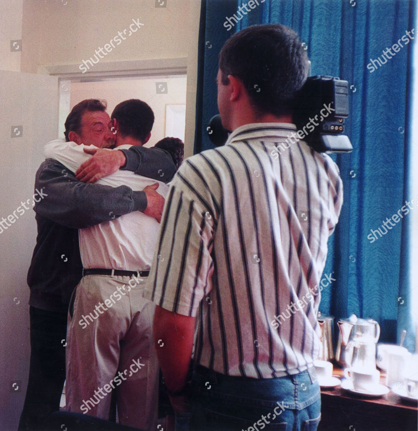 Stan Clegg Hugs His Son Lee Editorial Stock Photo - Stock Image ...