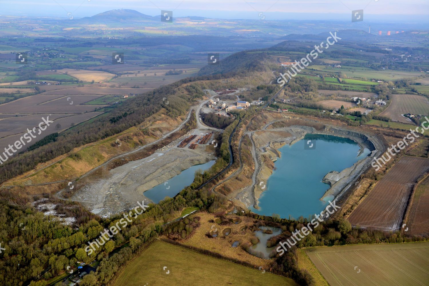 Quarries On Wenlock Edge Shropshire England Editorial Stock Photo ...