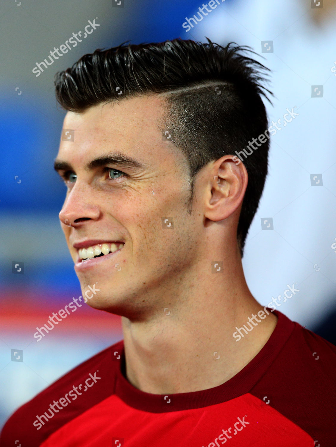 Gareth Bale Wales Smiles He Stands Editorial Stock Photo - Stock Image ...