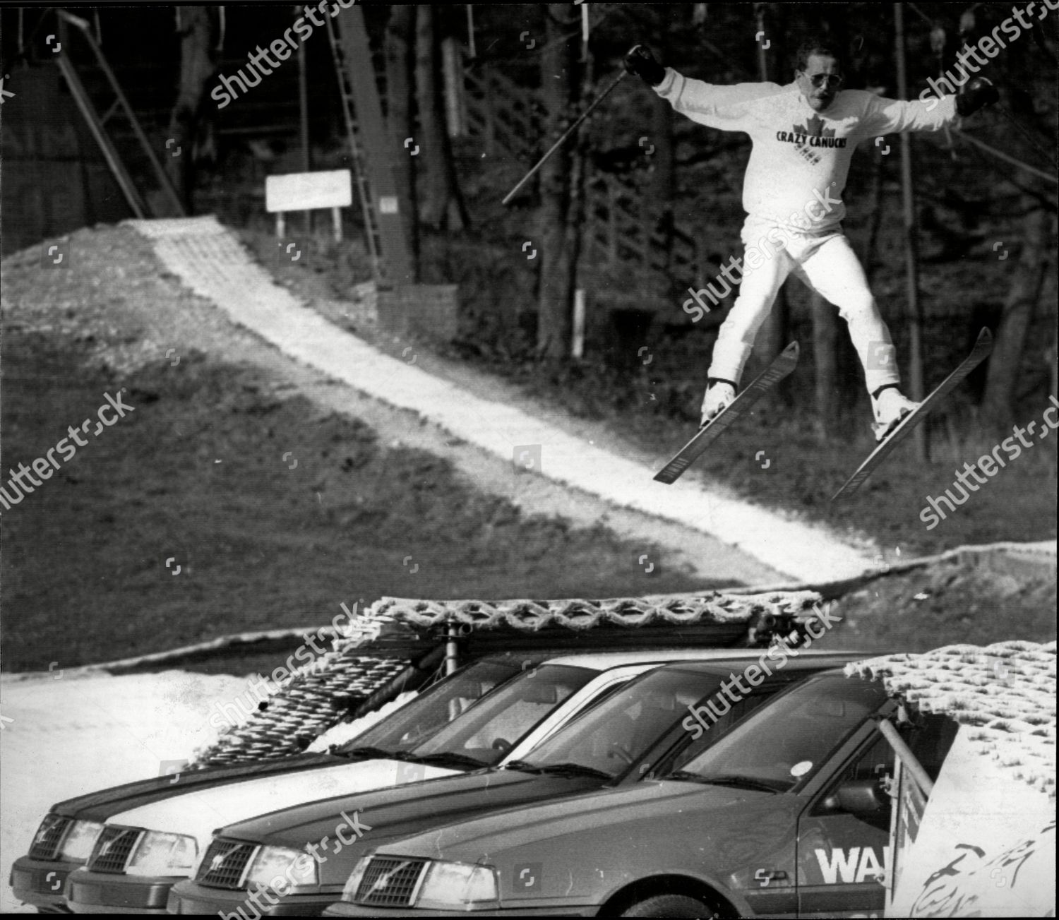 Eddie Eagle Edwards Skiing Over Row Editorial Stock Photo - Stock Image ...