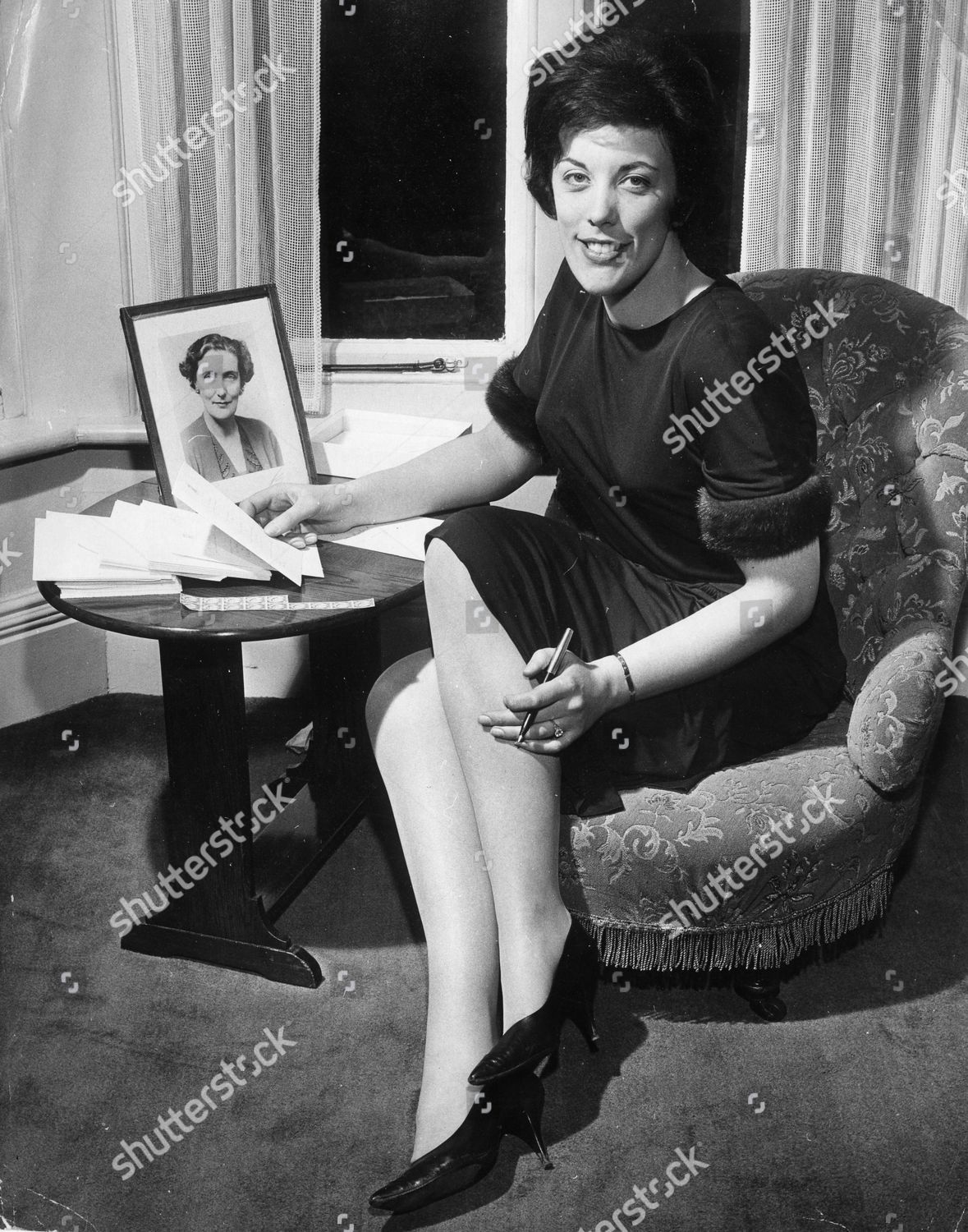 Patricia Ridgway Fiancee Spike Milligan Sits Editorial Stock Photo ...