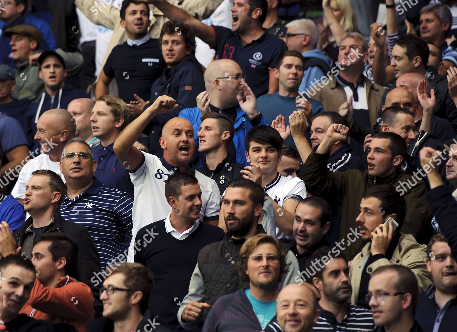 Tottenham Hotspur Fans Chanting Editorial Stock Photo - Stock Image ...