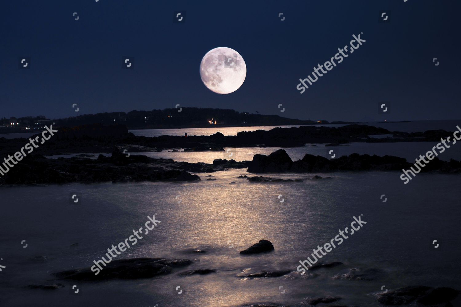 Giant Full Moon Editorial Stock Photo - Stock Image | Shutterstock