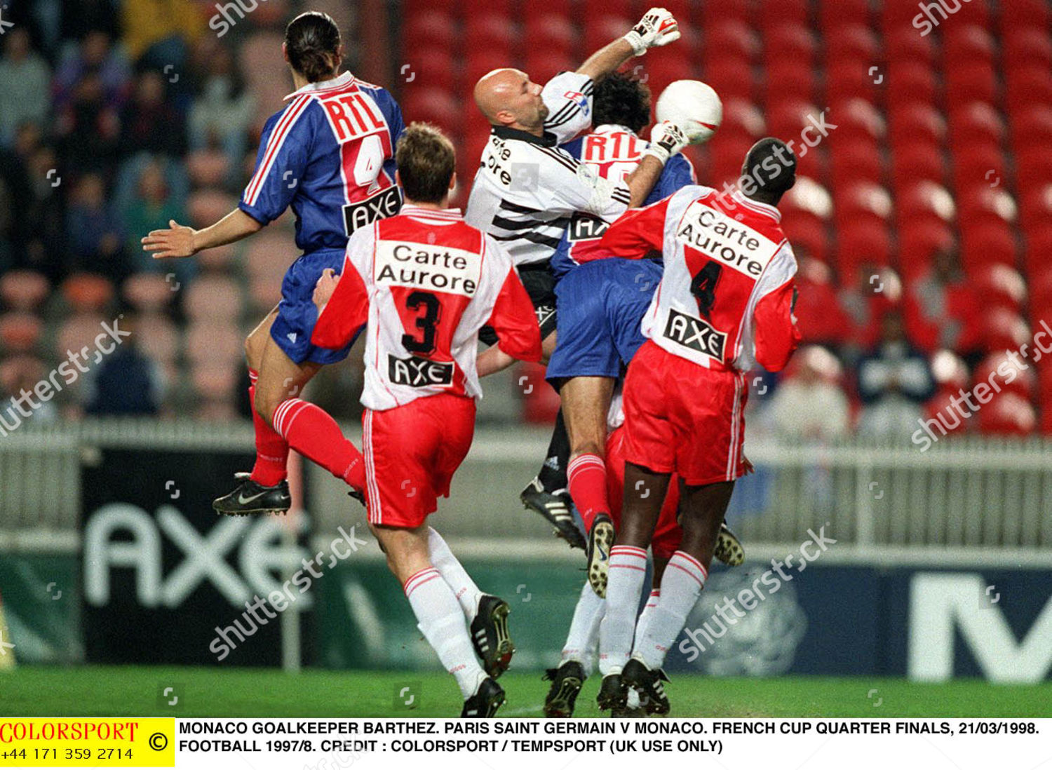Monaco Goalkeeper Barthez Paris Saint Germain Editorial Stock Photo ...