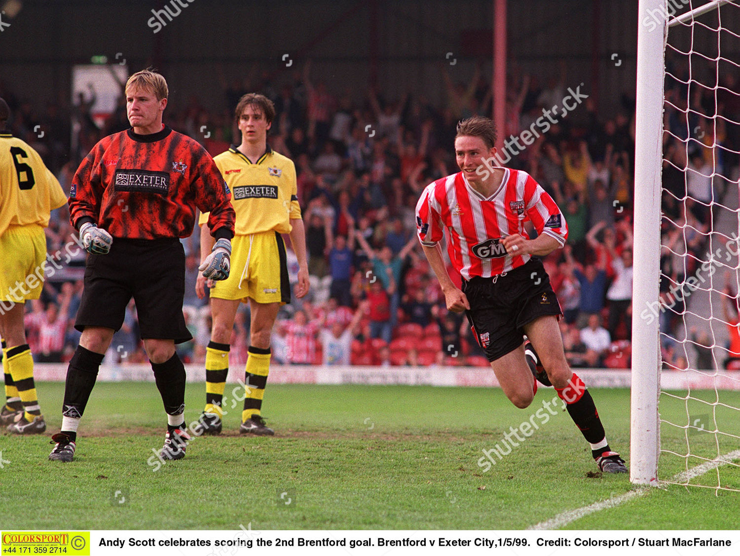 Andy Scott Celebrates Scoring 2nd Brentford Editorial Stock Photo ...