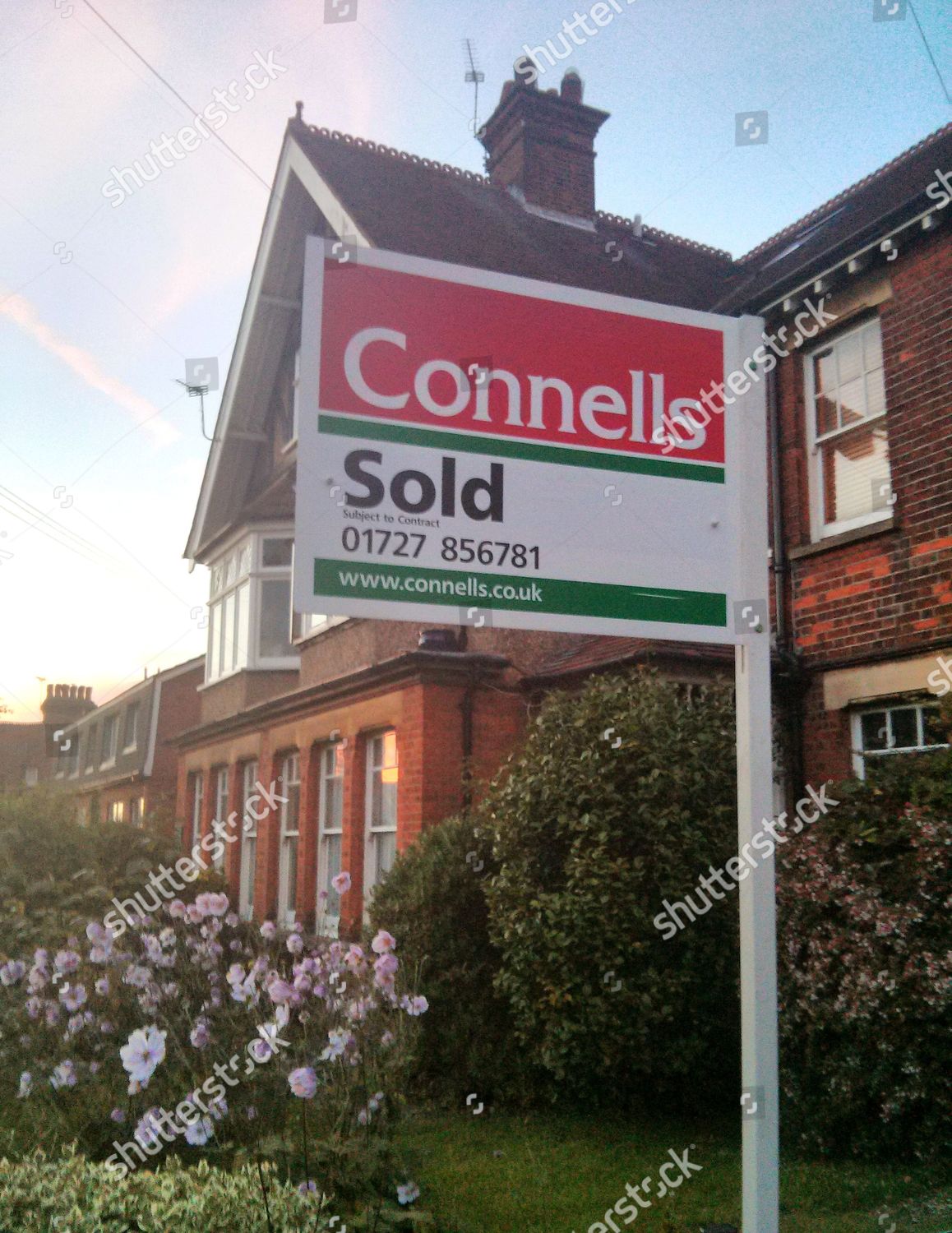 Sold Sign Outside House Editorial Stock Photo - Stock Image | Shutterstock