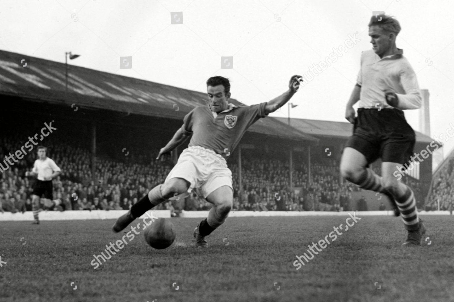 Albert Hobson Blackpoolleft George Aitken Middlesbrough Editorial Stock ...