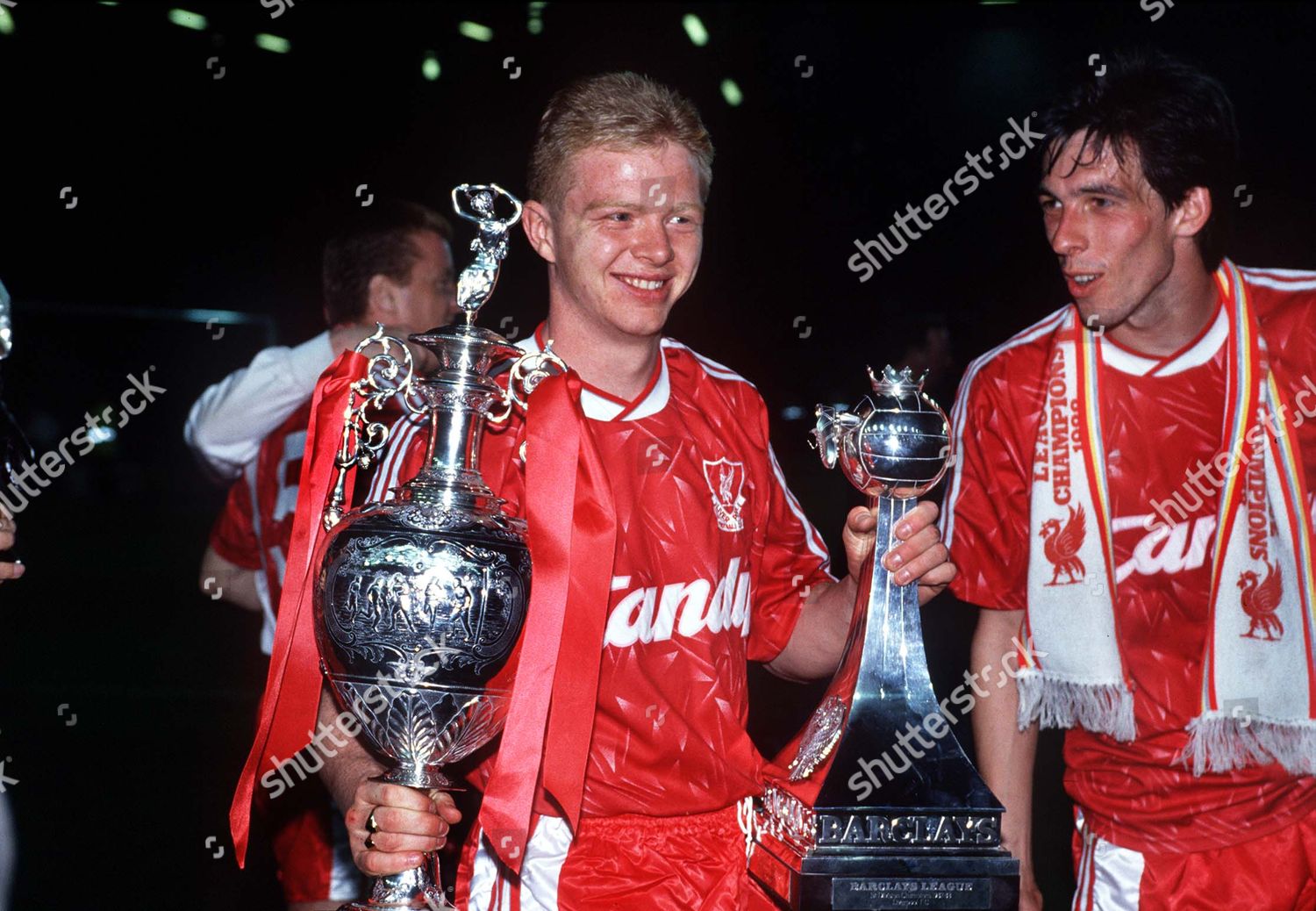 David Burrows Gary Ablett Liverpool Celebrate Editorial Stock Photo ...
