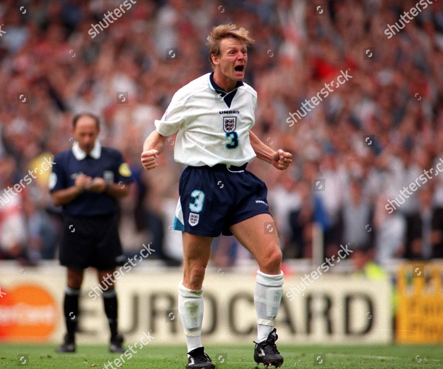 Stuart Pearce Celebrates Scoring Penalty Spot Editorial Stock Photo ...