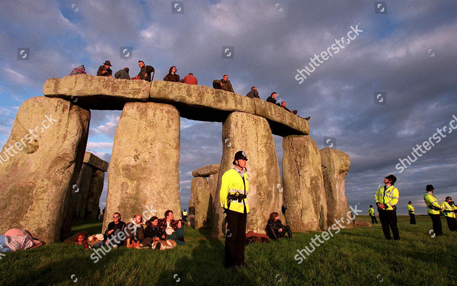 Hippies Climb Rocks Stonehenge First Time Editorial Stock Photo - Stock ...