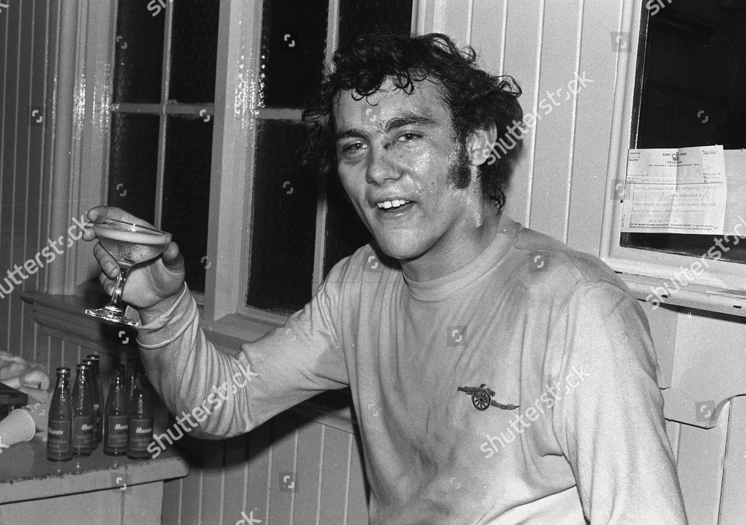 Ray Kennedy Arsenal Celebrates Victory Glass Editorial Stock Photo ...