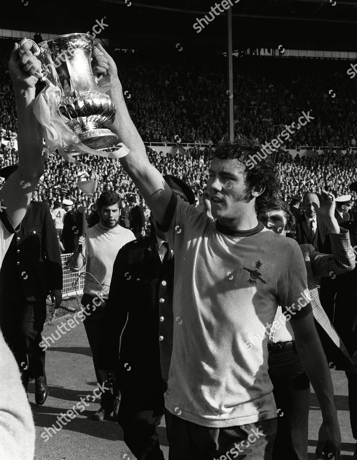 Ray Kennedy Arsenal Celebrates Victory Trophy Editorial Stock Photo ...
