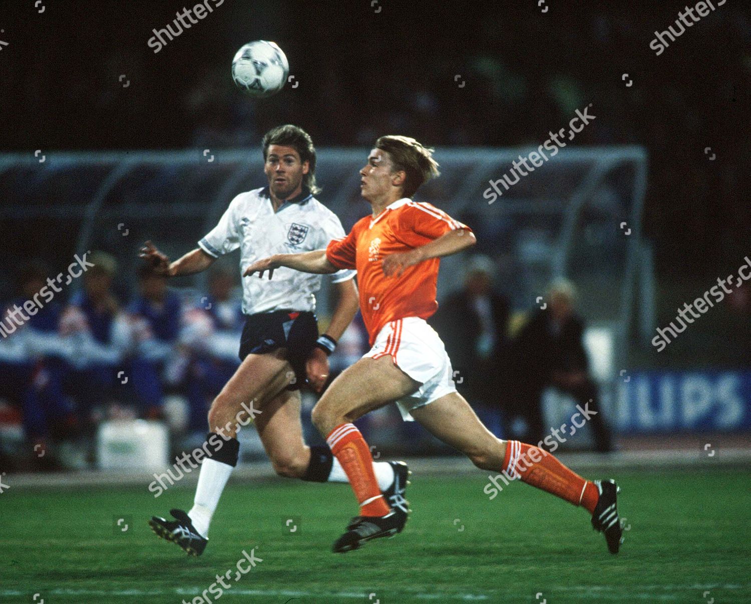 Chris Waddle England Richard Witschge Holland Editorial Stock Photo ...