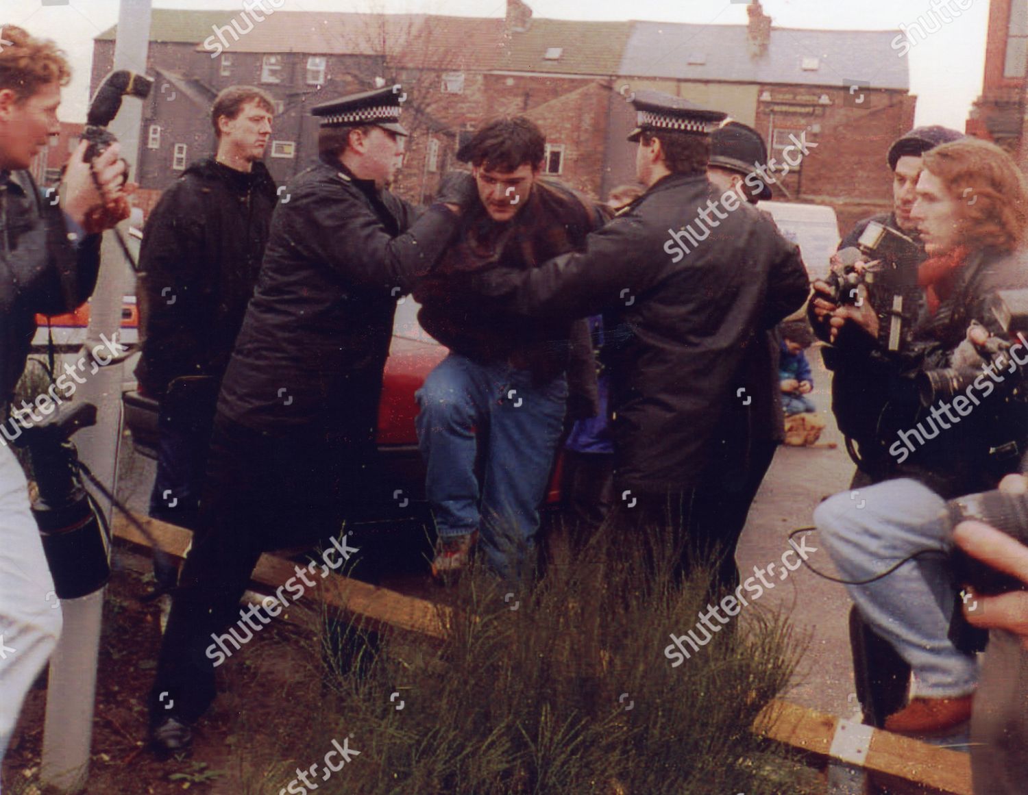Three Police Officers Grapple Protester Whom Editorial Stock Photo ...