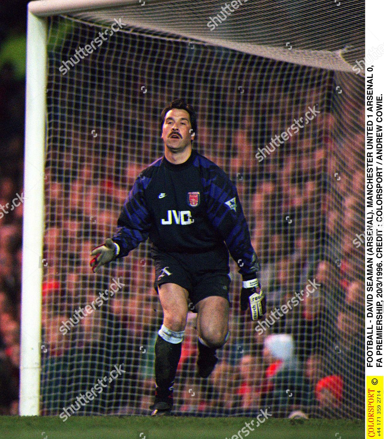 Football David Seaman Arsenal Manchester United Editorial Stock Photo ...