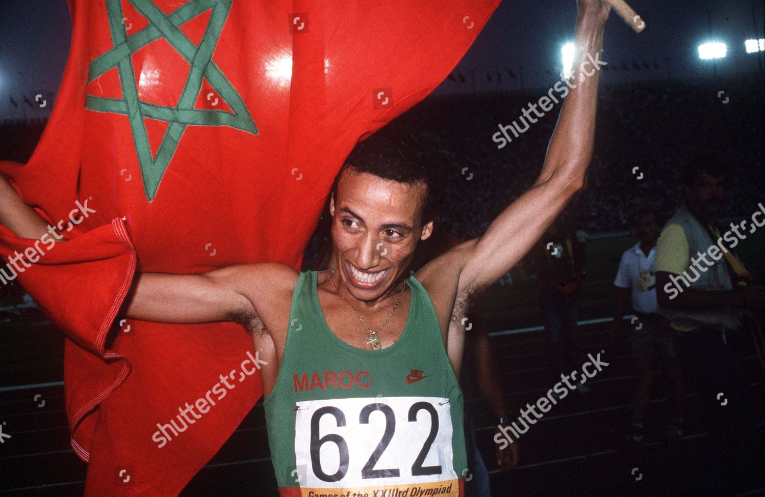 Said Aouita Morocco Celebrates Winning 5000m Editorial Stock Photo ...