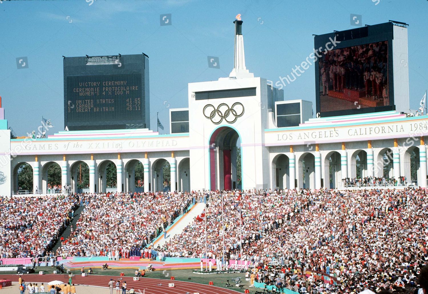 Los Angeles Olympic Stadium La Olympics Editorial Stock Photo - Stock ...