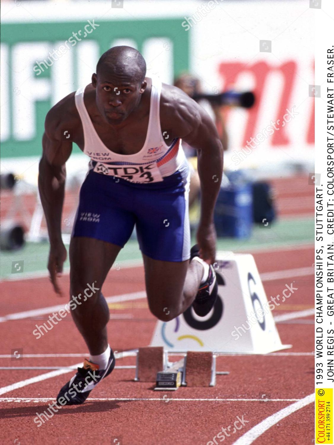 1993 World Championships Stuttgart John Regis Editorial Stock Photo ...