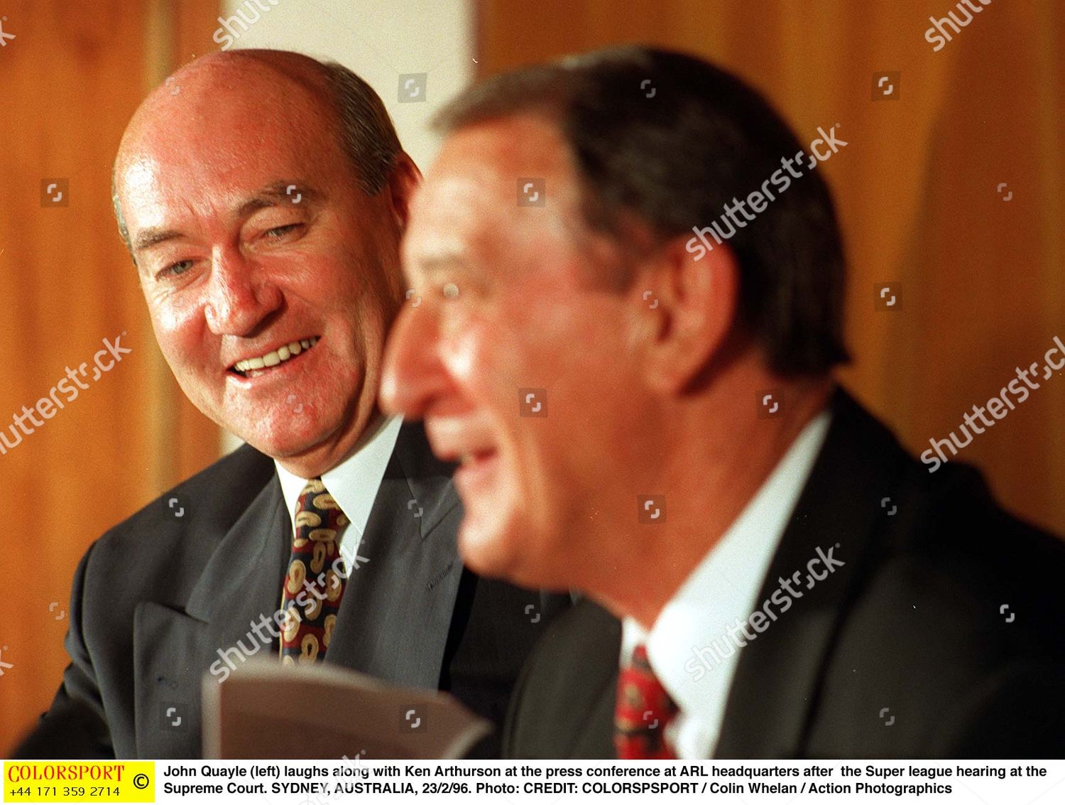 John Quayle Left Laughs Along Ken Editorial Stock Photo - Stock Image ...