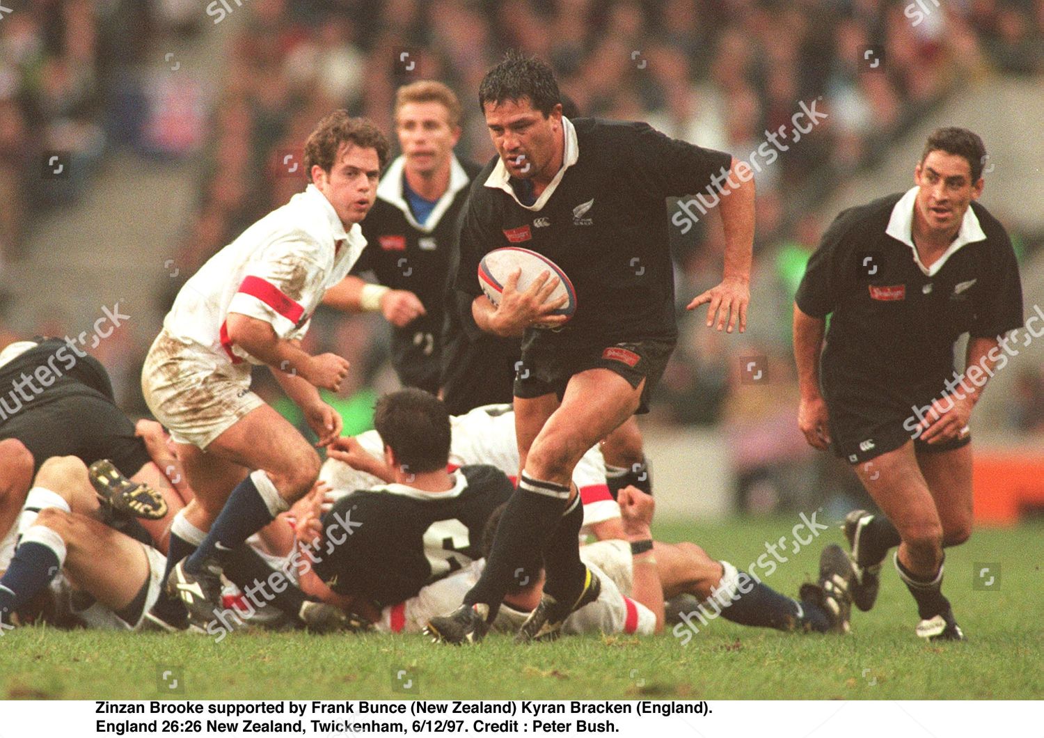 Zinzan Brooke Supported By Frank Bunce Editorial Stock Photo - Stock ...