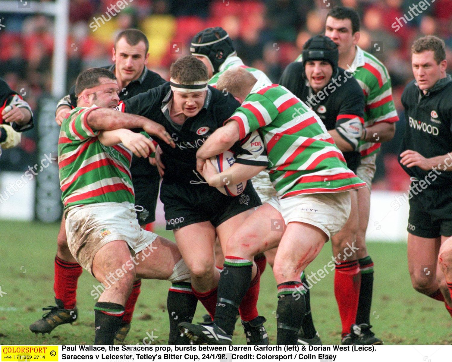 Paul Wallace Saracens Prop Bursts Between Editorial Stock Photo - Stock ...