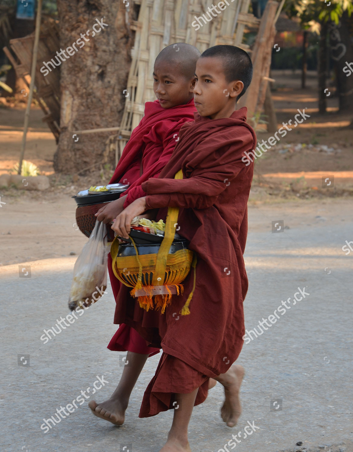 Buddhist Boys On Way School Editorial Stock Photo - Stock Image ...