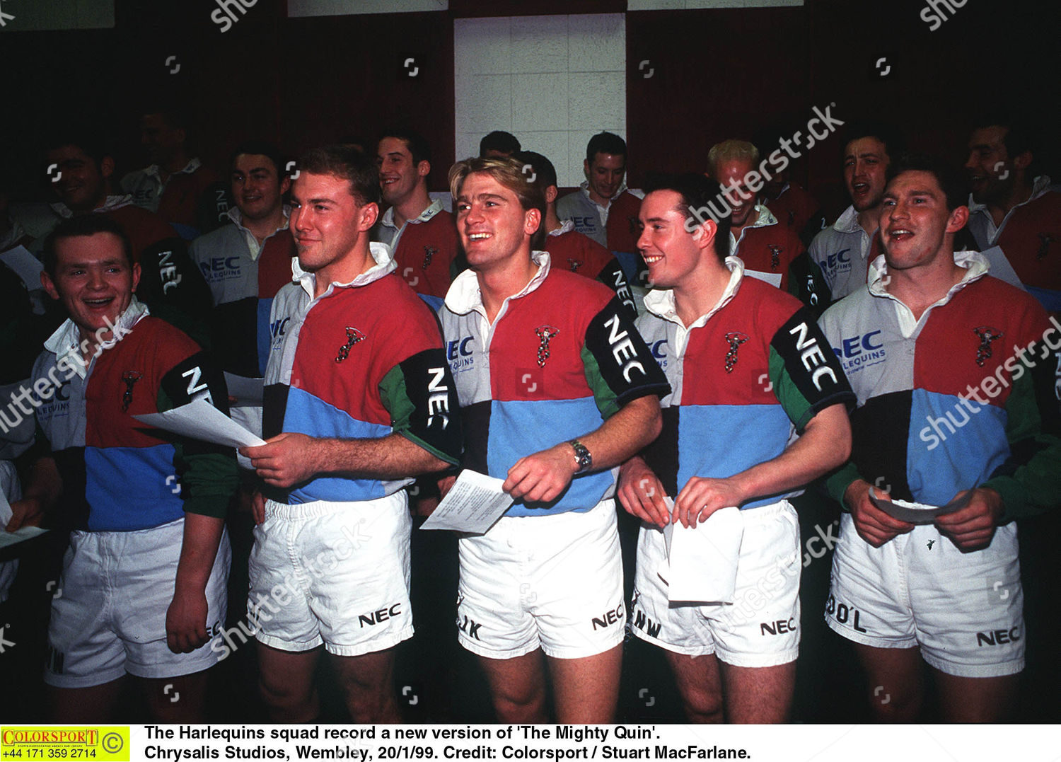 Harlequins Squad Record New Version Mighty Editorial Stock Photo ...
