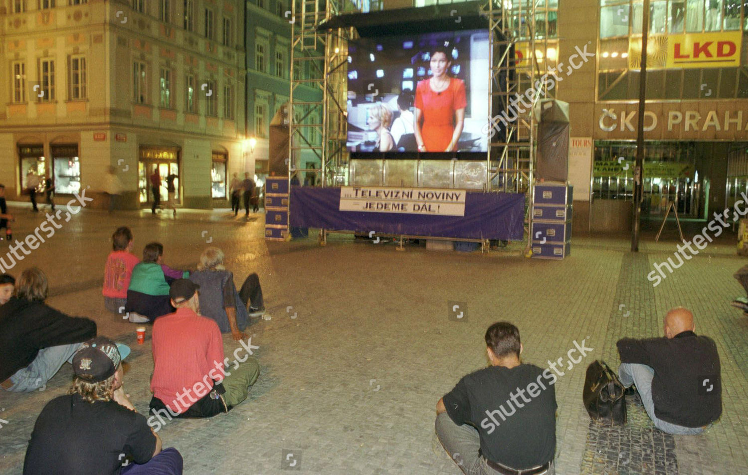 People Watching Big Video Screen Wenceslas Editorial Stock Photo ...