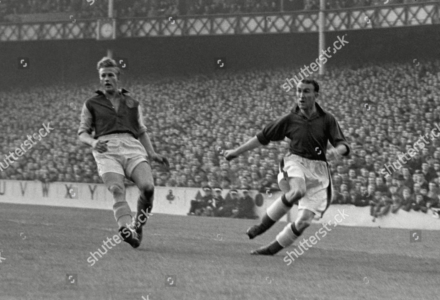 Tommy Eglington Everton Right George Wright Editorial Stock Photo ...
