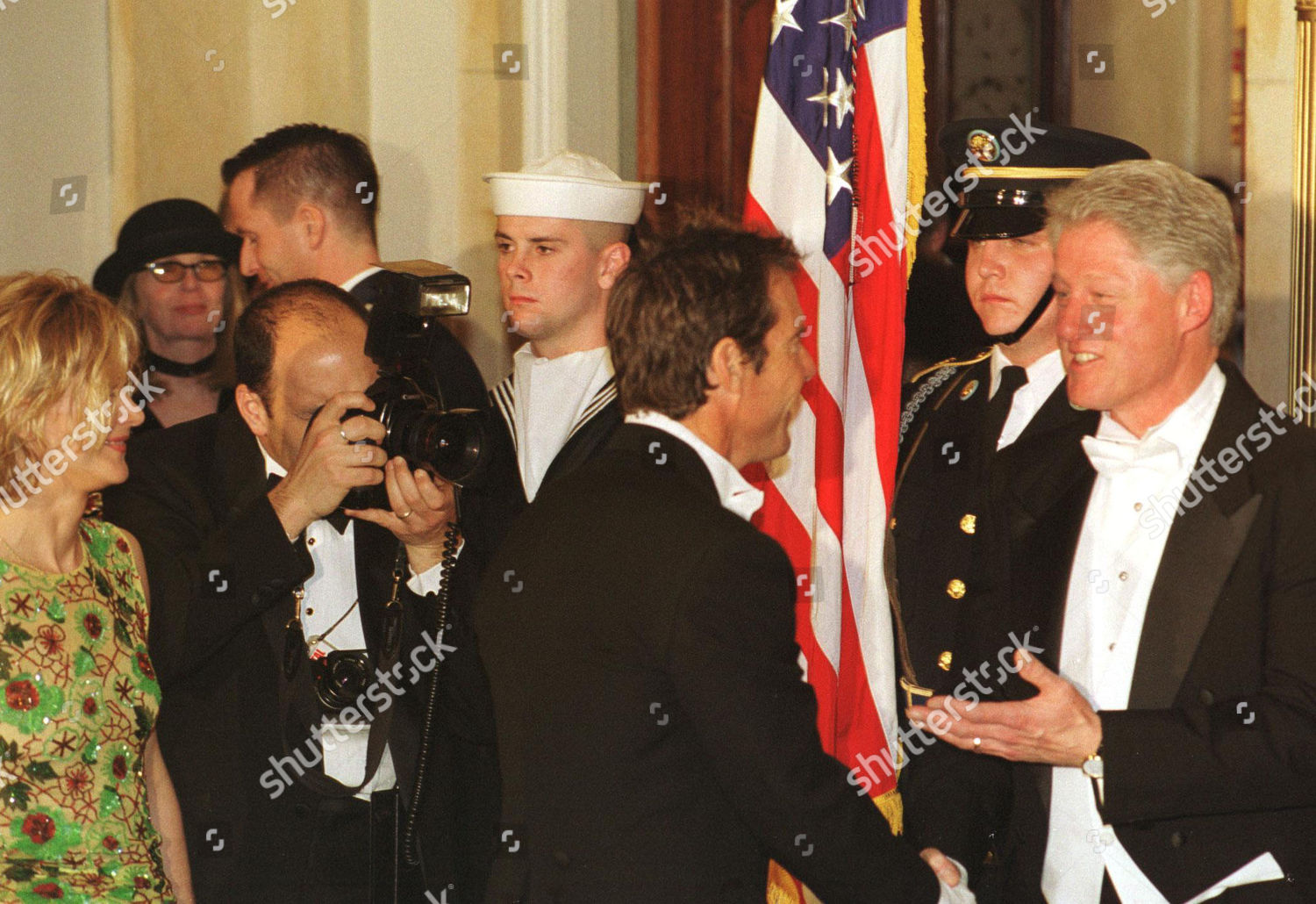 America President Bill Clinton Welcoming Actor Editorial Stock Photo ...