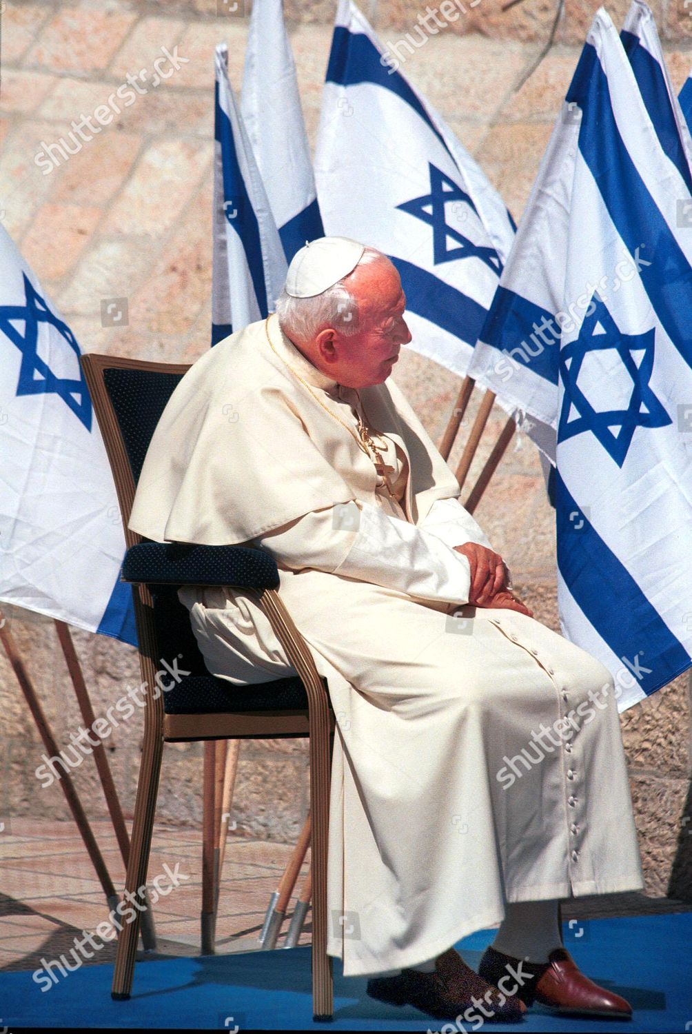Pope John Paul Ii Wailing Wall Editorial Stock Photo - Stock Image ...