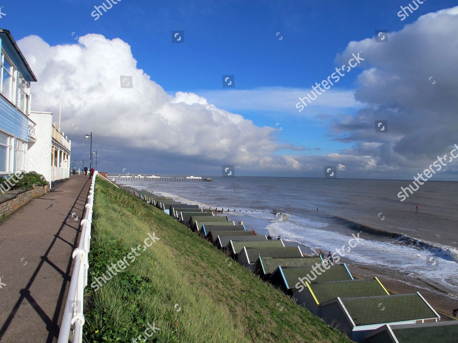 View Promenade Pier Background Southwold Suffolk Editorial Stock Photo ...