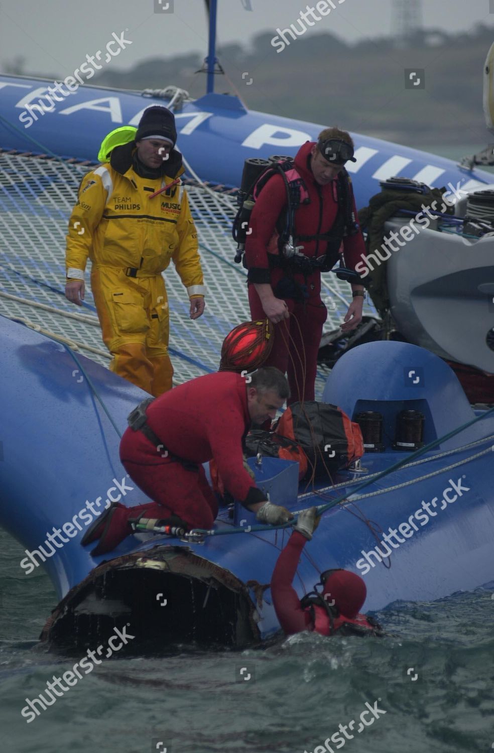 Pete Goss Team Philips Catamaran Flounders Editorial Stock Photo ...